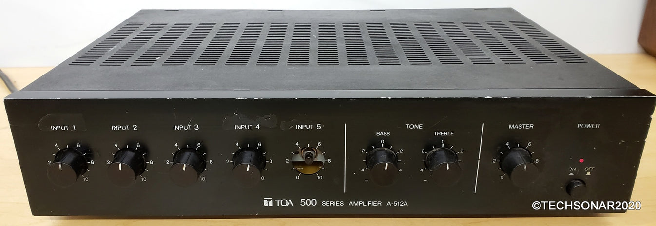 TOA 500 Series AMP A-512A Integrated Six Channel Mixer/ Amplifier for ...
